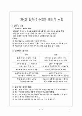 강의식 수업과 토의식 수업의 장단점 비교-1페이지