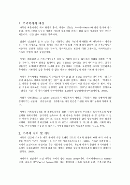 가족의 개념 및 가족복지의 기능-1페이지