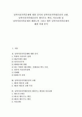 [이산가족]남북이산가족문제에 대한 인식과 남북이산가족방문단의 교환, 남북이산가족방문단의 생사주소 확인, 서신교환 및 남북이산가족문제의 해결노력 그리고 향후 남북이산가족문제의 해결 과제 분석-1페이지