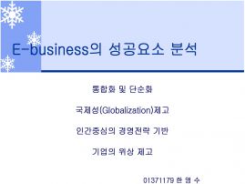 E-business의 성공요소 분석-1페이지