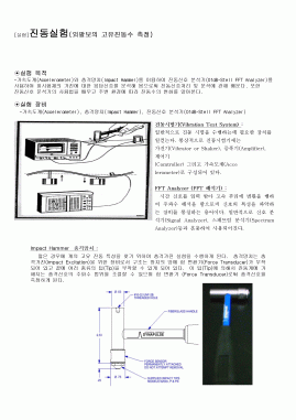 [진동실험] 외팔보의 고유진동수 측정 (예비+결과레포트)-1페이지