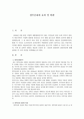 경부운하의 효과 및 비판-1페이지