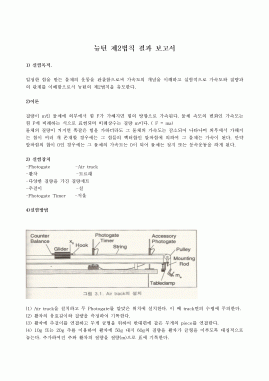 [물리실험] 활차실험(뉴턴 제2법칙 유도) 실험 예비+결과레포트-1페이지