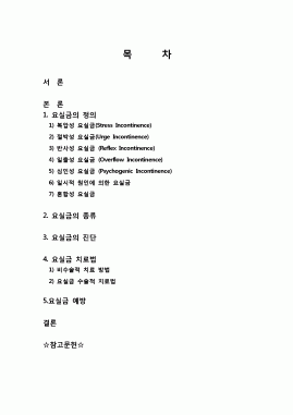 요실금 정의와 종류 및 진단과 치료법-1페이지