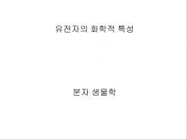 유전자의 화학적 특징 (분자생물학) PPT-1페이지