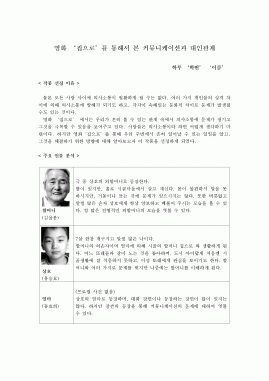 영화 집으로를 통해서 본 커뮤니케이션과 대인관계-1페이지