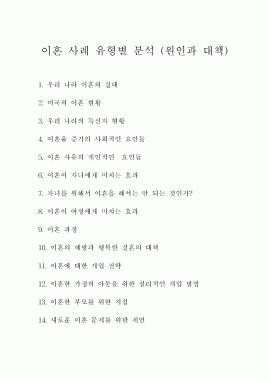 이혼 사례 유형별 분석 (원인과 대책)-1페이지