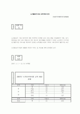 노인사업 계획서-1페이지