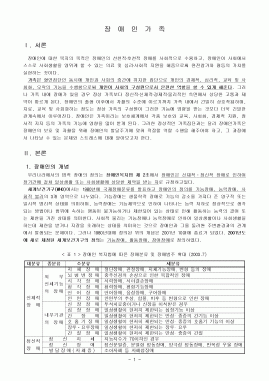 장애인 복지 장애인가족-1페이지