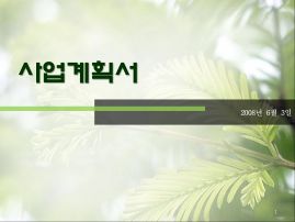 사업계획서-사업개요-1페이지