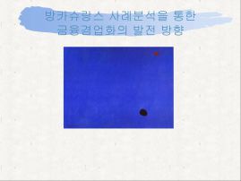 [경영] 방카슈랑스 사례분석을 통한 금융겸업화의 발전 방향 [A+레포트]-1페이지