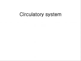 Circulatory system 순환기계 -1페이지