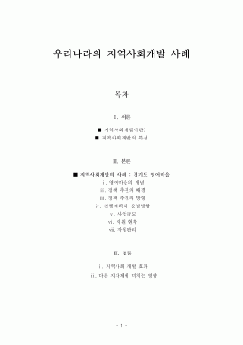 우리나라의 지역사회개발 사례(영어마을)-1페이지