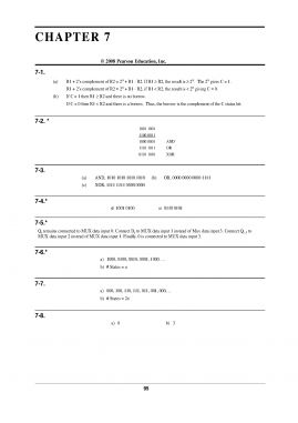 디지털논리와 컴퓨터설계 4판 7장 솔루션 (M.Morris Mano / Charles R.Kime)-1페이지