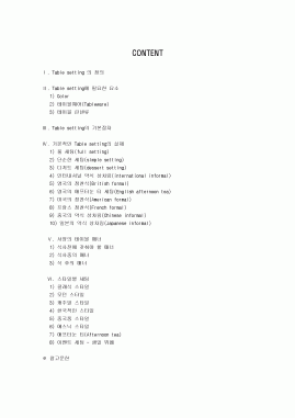 외식 테이블세팅의 종류와 방법 (한글)-1페이지