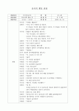 유아의 행동관찰 표본식 관찰 일화기록-1페이지