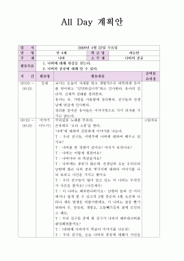 올데이 봄 나비 계획안 만4세-1페이지