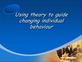 Using theory to guide changing individual behaviour-1페이지