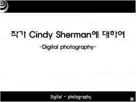 사진작가 분석-Cindy Sherman-1페이지