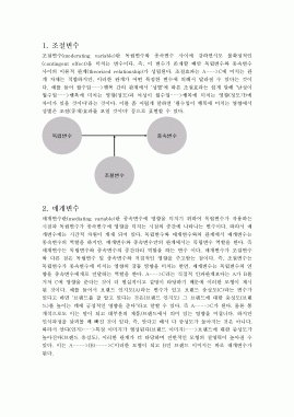 조절변수, 매개변수에 대한 정리-1페이지