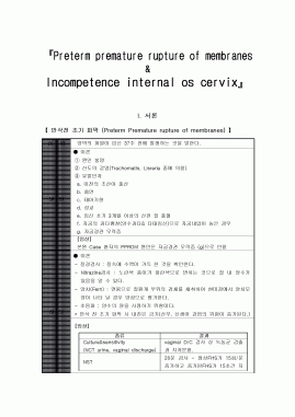 모성간호학 분만실 case (만삭전 조기 파막, 자궁경관 무력증)-1페이지