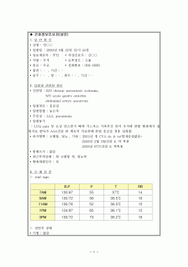 성인간호학-중환자실실습-폐렴(pneumonia),복부대동맥류 (AAA)-1페이지