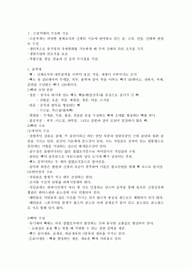 [성인간호학]근골격계구조와기능 교과서 요약 정리 -1페이지