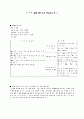 시각장애 체육 지도안-1페이지