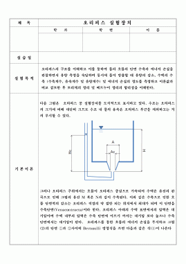 (수리실험) 오리피스실험-1페이지