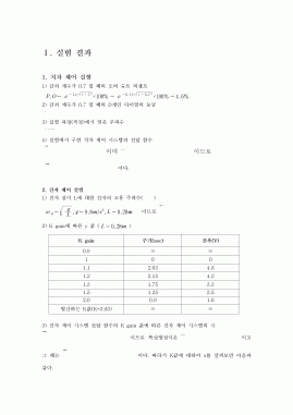 도립진자 (치차제어 진자제어)실험 결과 분석 -1페이지