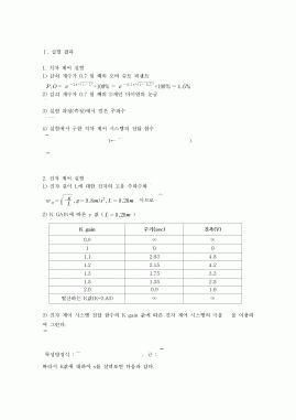 도립진자 실험결과 분석 고찰-1페이지