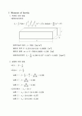 Moment of Inertia 실험-1페이지