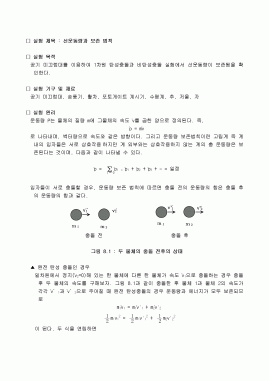 선운동량 보존 법칙 예비,결과-1페이지