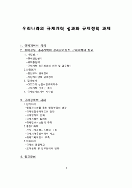 우리나라 규제개혁 성과와 규제정책 과제-1페이지