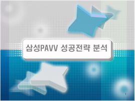 삼성PAVV TV 성공전략-1페이지