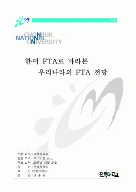 한․미 FTA로 바라본 우리나라의 FTA 전망-1페이지