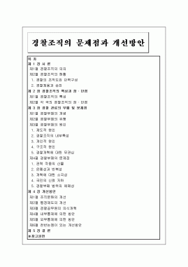 경찰조직의 문제점과 개선방안.-1페이지