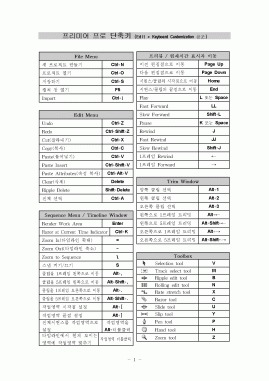 프리미어 프로 배우기 교재-1페이지