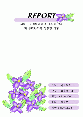 사회복지 발달이론 관점 및 우리나라에 적합한 이론 -1페이지