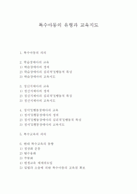 특수아동의 유형과 교육지도-1페이지