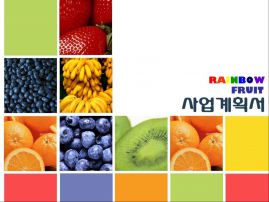 창업 사업계획서 레인보우 후르츠-1페이지