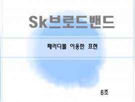 SK 브로드 밴드 광고 조사-1페이지