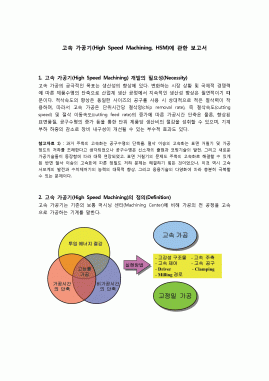 고속 가공기(High Speed Machining, HSM)에 관한 보고서-1페이지