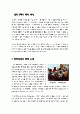 [건강가족]건강가족의 정의(개념) 및 등장 배경 이해, 건강한 가족의 의미와 주요 특징, 이 시대의 바람직한 건강가족상은?-1페이지