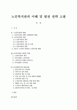 노인복지관의 이해 및 발전 전략 고찰-1페이지