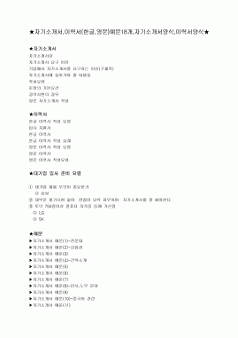 자기소개서 이력서 한글 영문 예제 18개-1페이지