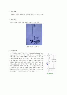 자유낙하실험 예비리포트-1페이지