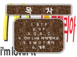 맥도날드 & 롯데리아 마케팅전략 비교분석 swot , stp , 4p 분석-1페이지