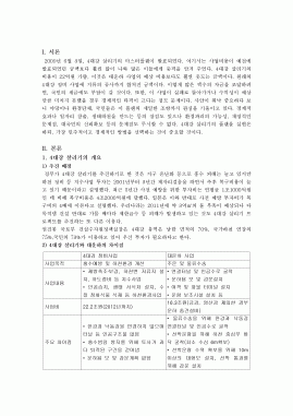 [4대강] 4대강 살리기의 장단점-1페이지