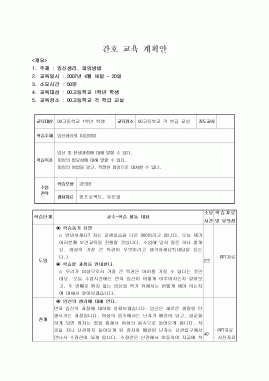 간호교육계획안- 피임-1페이지